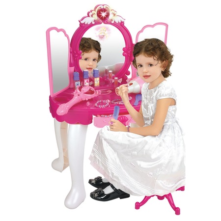 Masuta de Make-Up pentru Fete Glamour Mirror, Cu conectare Mp3 Player ...