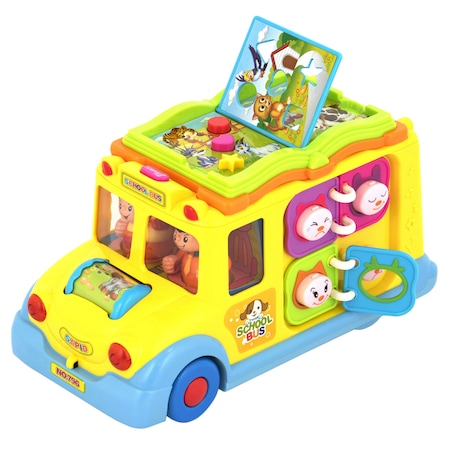 Jucarie educativa Hola - Autobuzul scolar, cu lumini si sunete - eMAG.ro