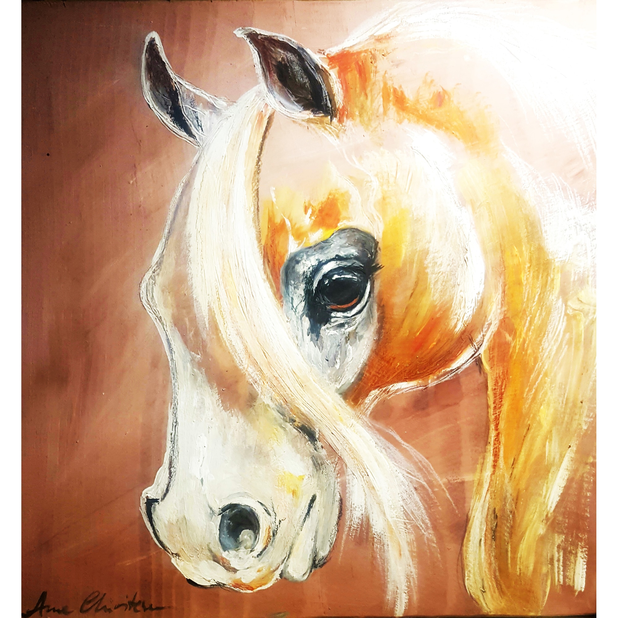 Tablou cu cal,pictura cu cal, pictat manual, pictura pe lemn, pictura ...