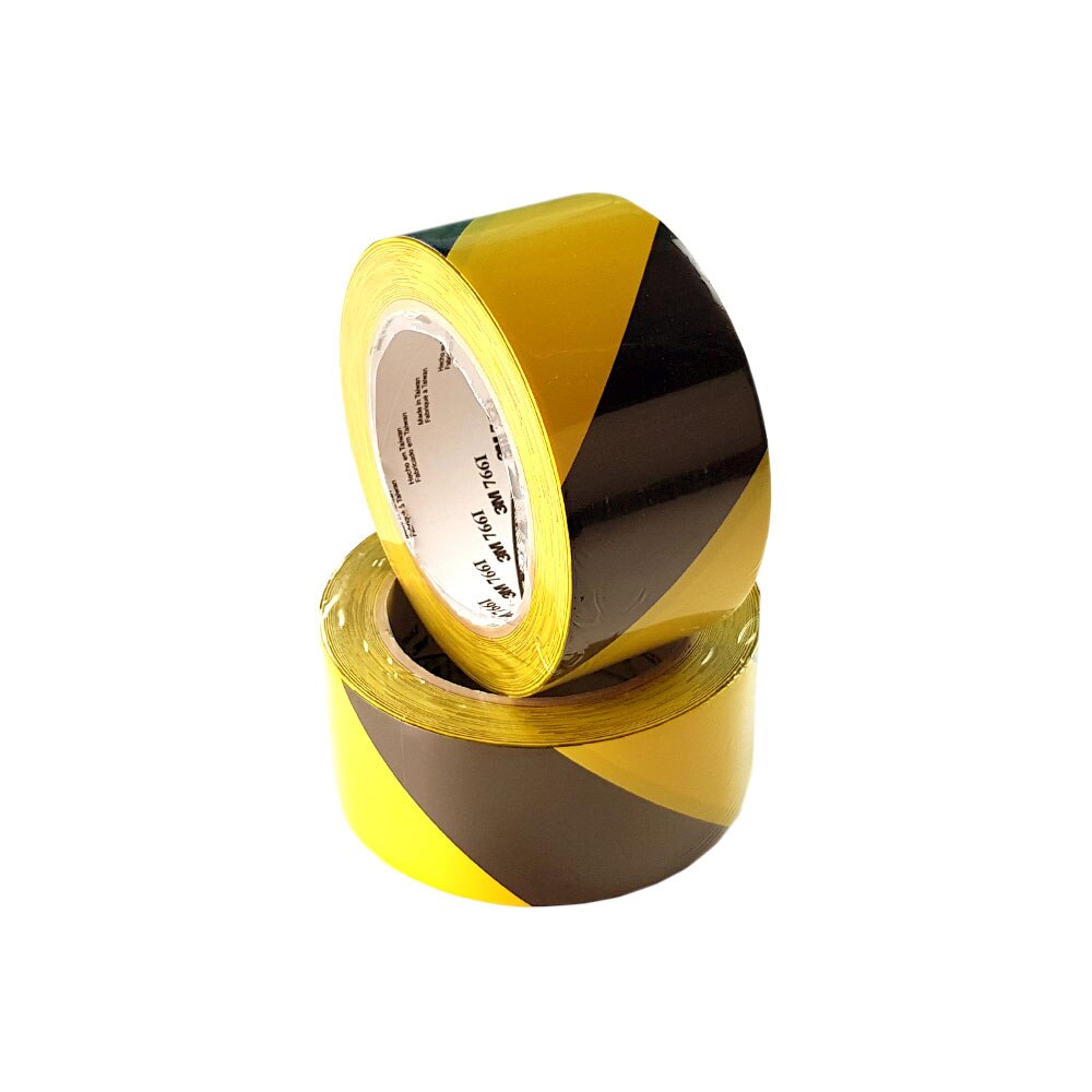 Banda marcare/protectie, 2 culori, 3M 766i vinil, galben/ negru, 50mm x ...