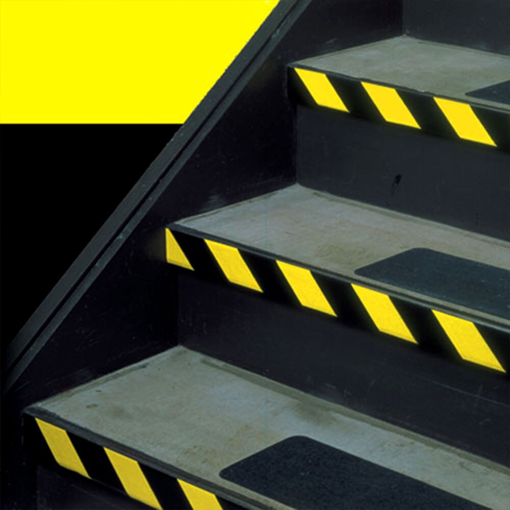 Banda marcare/protectie, 2 culori, 3M 766i vinil, galben/ negru, 50mm x ...