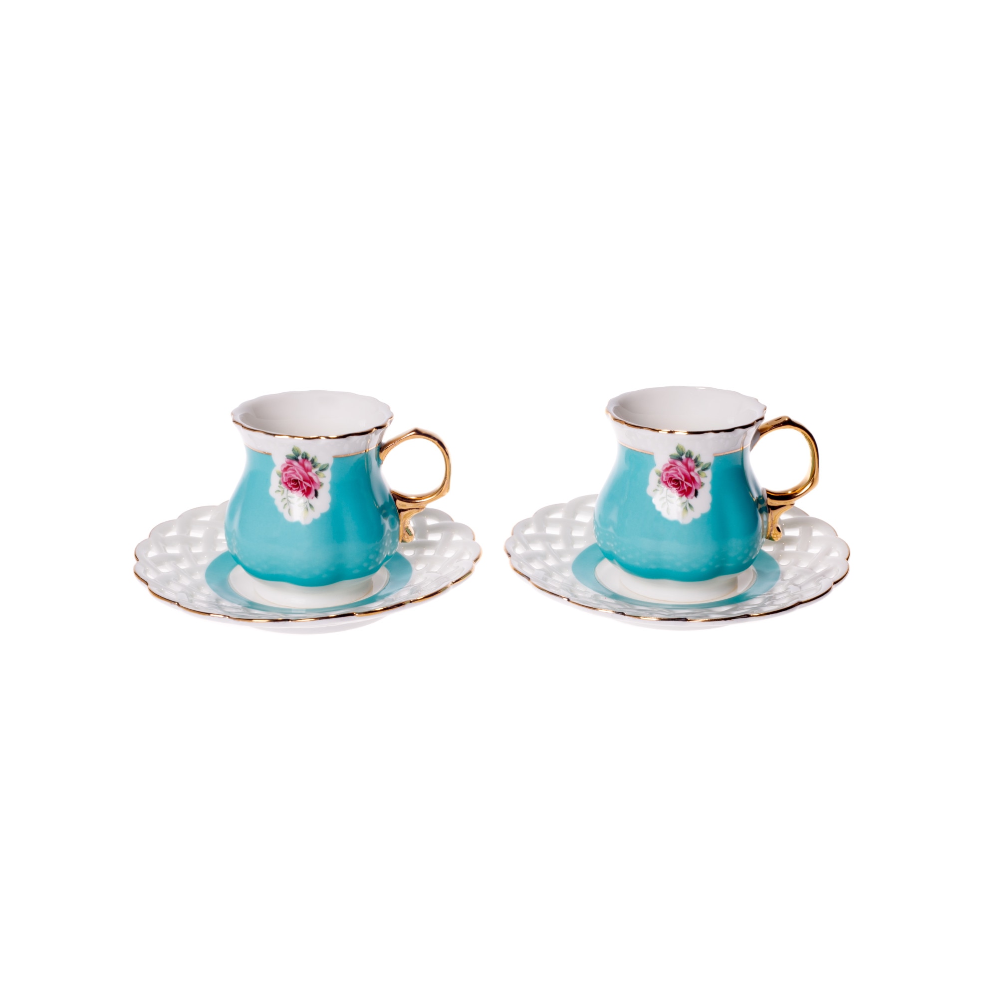 Set Cesti Cafea 4 piese model Clasic Bleu - eMAG.ro