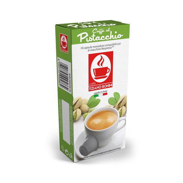 Capsule Cafea Cu Fistic, Tiziano Bonini Compatibile Nespresso, 56 g ...
