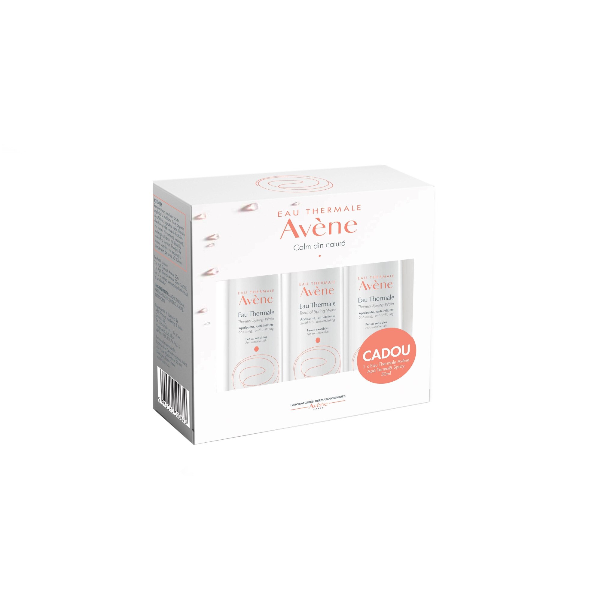 Pachet Avene Apa Termala 50ml 2+1 CADOU - eMAG.ro