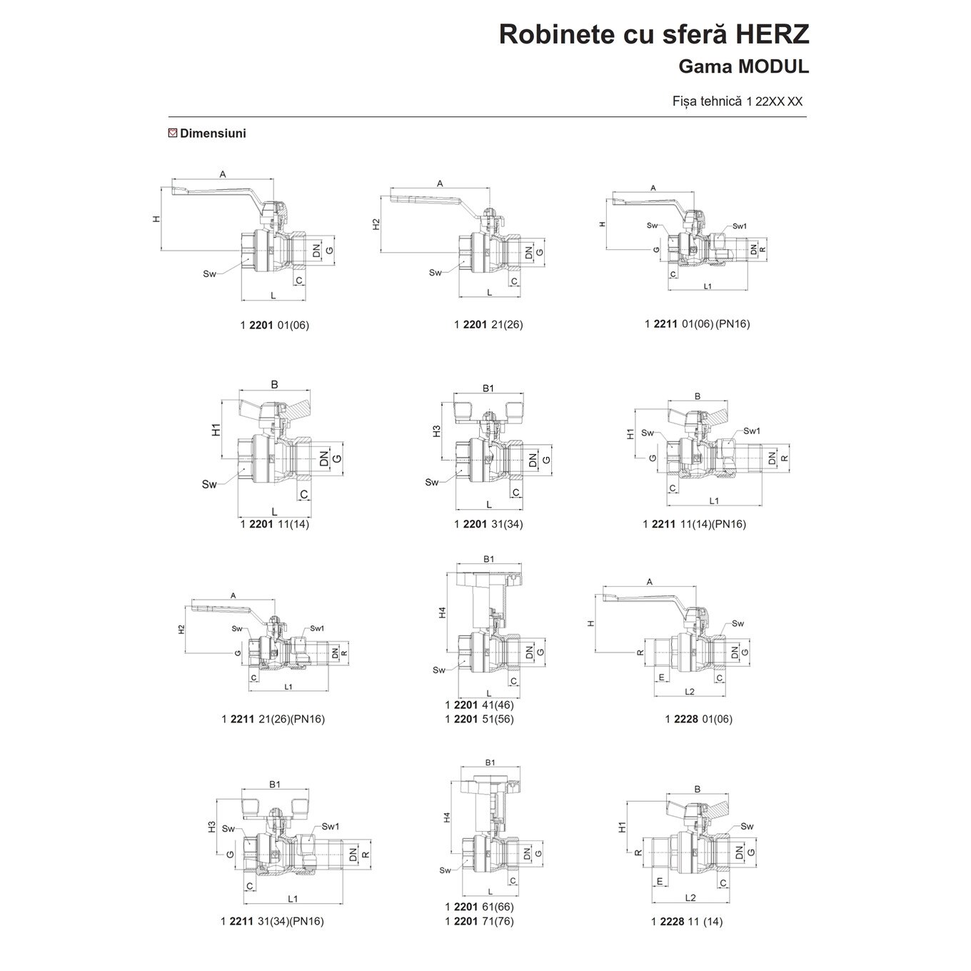 Robinet cu sfera - maner tip T ,rosu, Herz Armaturen ,cu termometru PN ...