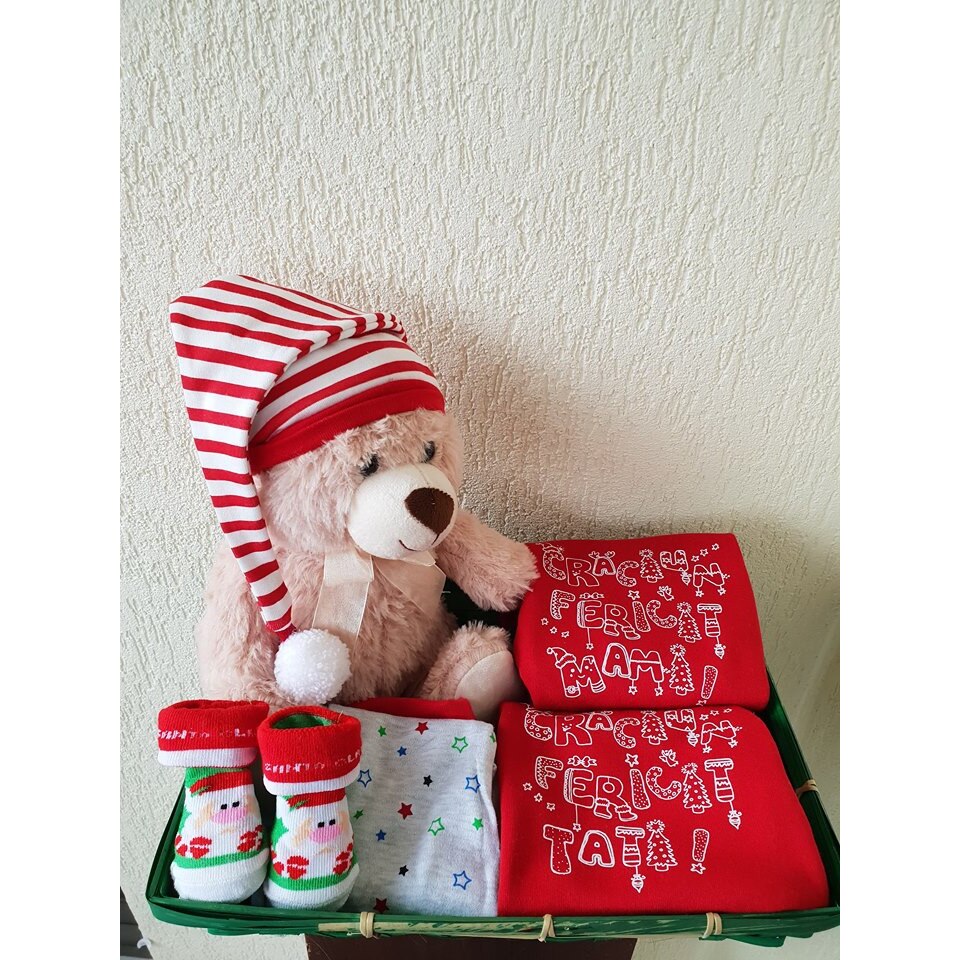 Cos Cadou Personalizat Craciun Bebelusi, 8 Piese - eMAG.ro