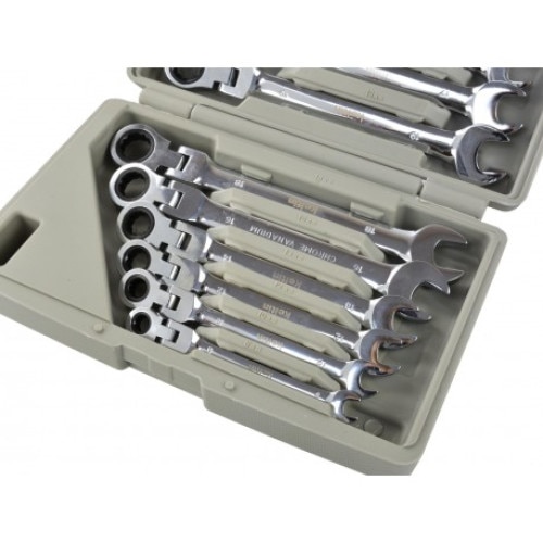 Trusa chei combinate cu clichet, 8-19mm, 12 bucati, CrV, Geko, K00106 ...