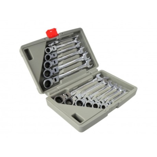 Trusa chei combinate cu clichet, 8-19mm, 12 bucati, CrV, Geko, K00106 ...