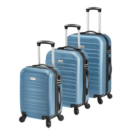 Set 3 Valize Tip Troler 3, pro.tec, 43 x 26,5 x 69 cm, ABS plastic ...