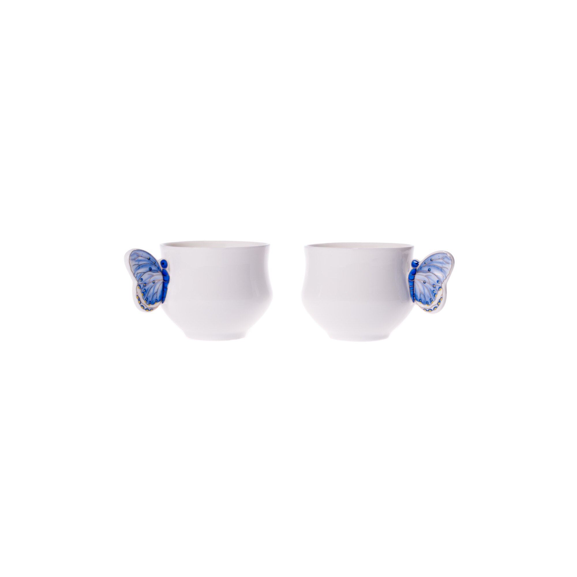 Set 6 piese cafea din portelan cu platou model fluture - eMAG.ro
