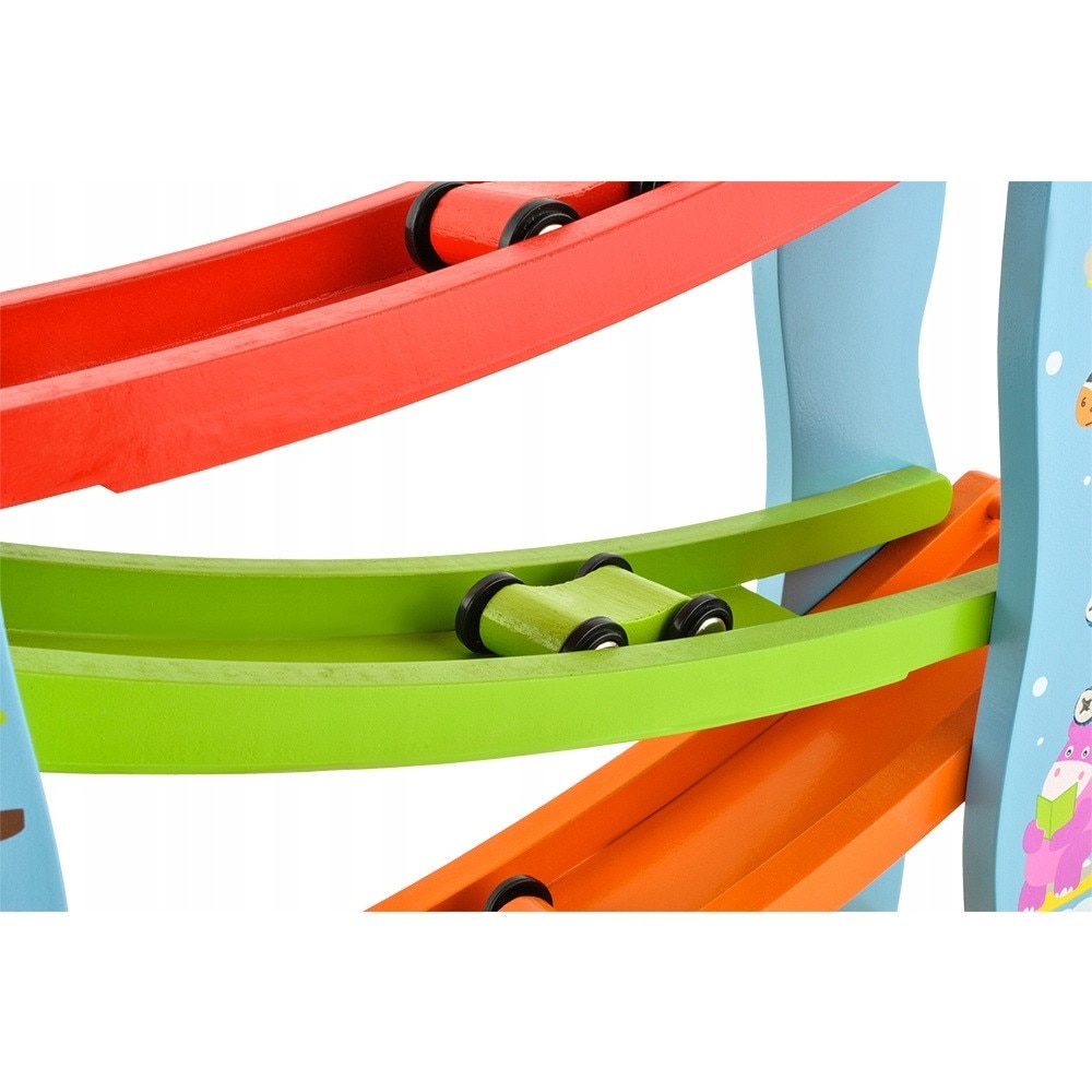 Set Pista de Curse din Lemn cu 4 Masinute Colorate pentru Copii - eMAG.ro