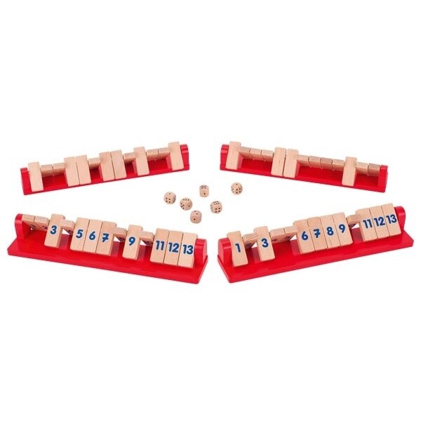 Joc Shut the box, lemn, 2-4 jucatori, 6 ani + - eMAG.ro