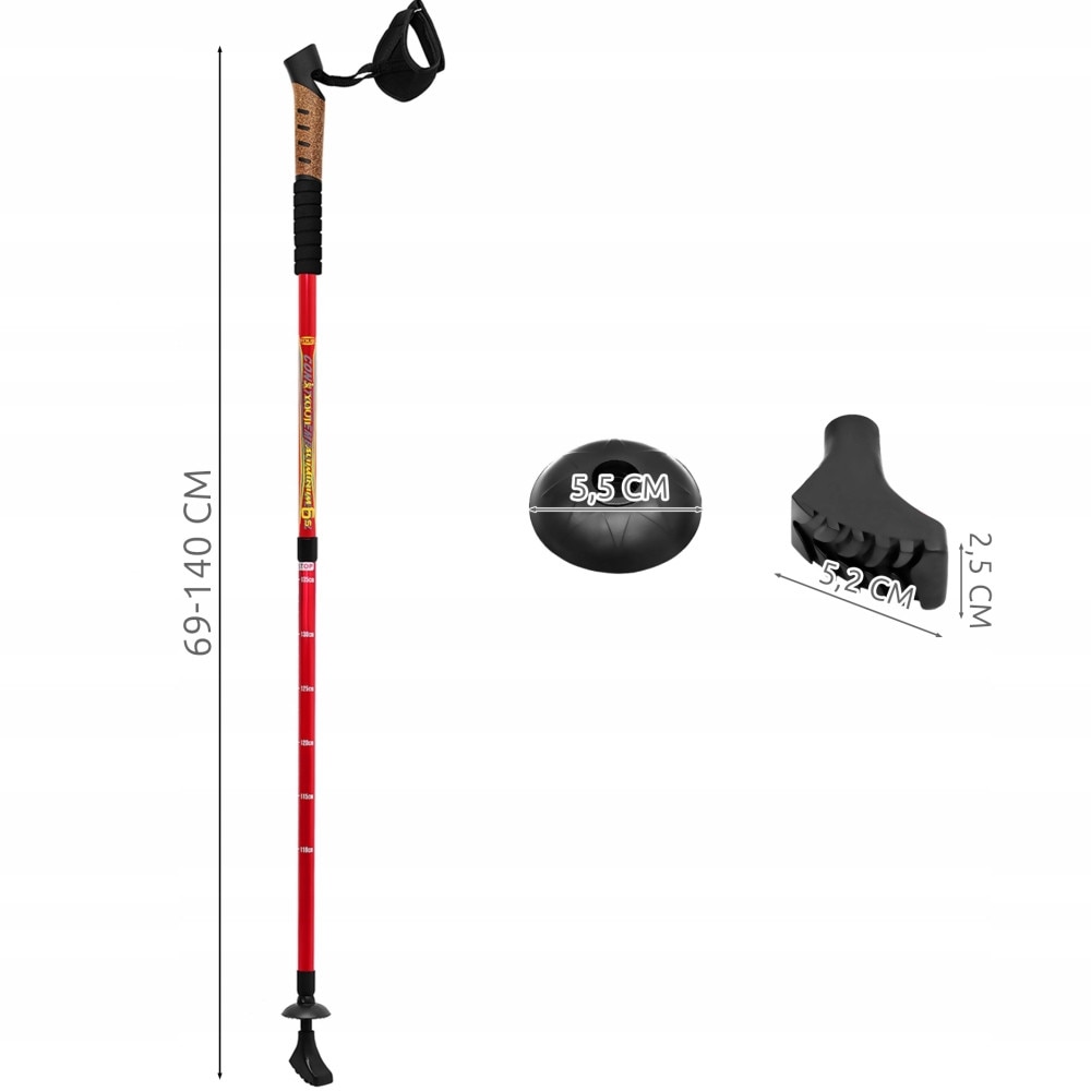 Bat Telescopic pentru Drumetii sau Trekking din Aluminiu cu Inaltime ...