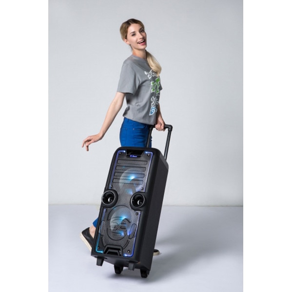 Boxa portabila LI-ION 2x 10" 400W Bluetooth/ Radio Telecomanda - eMAG.ro