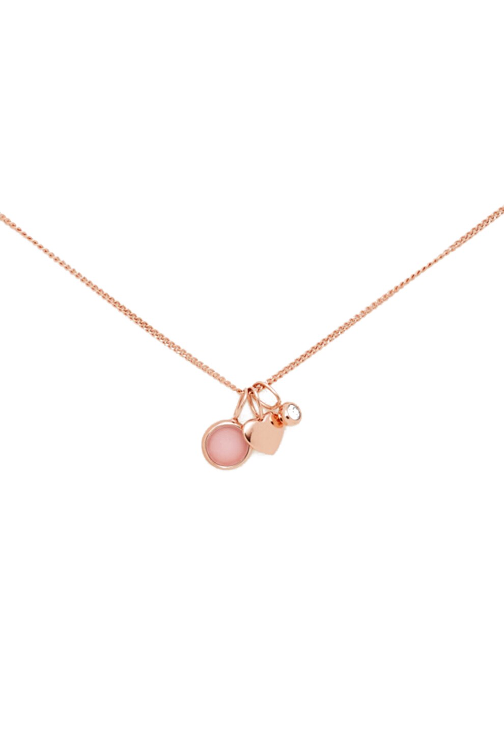 Fossil, Colier decorat cu pandantive multiple, Auriu rose - eMAG.ro