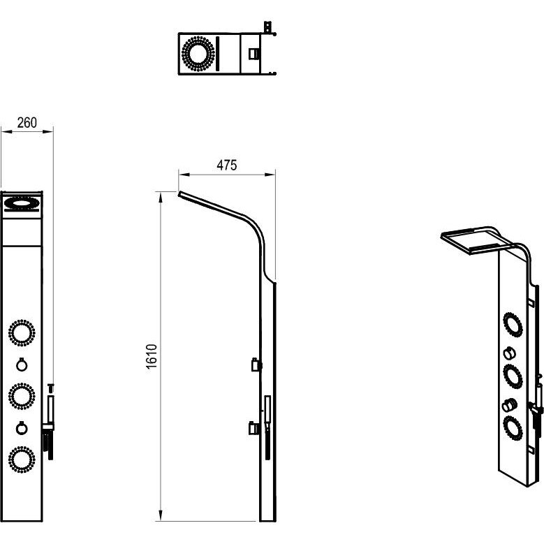 Panou de hidromasaj, Ravak, Totem Jet Inox - eMAG.ro