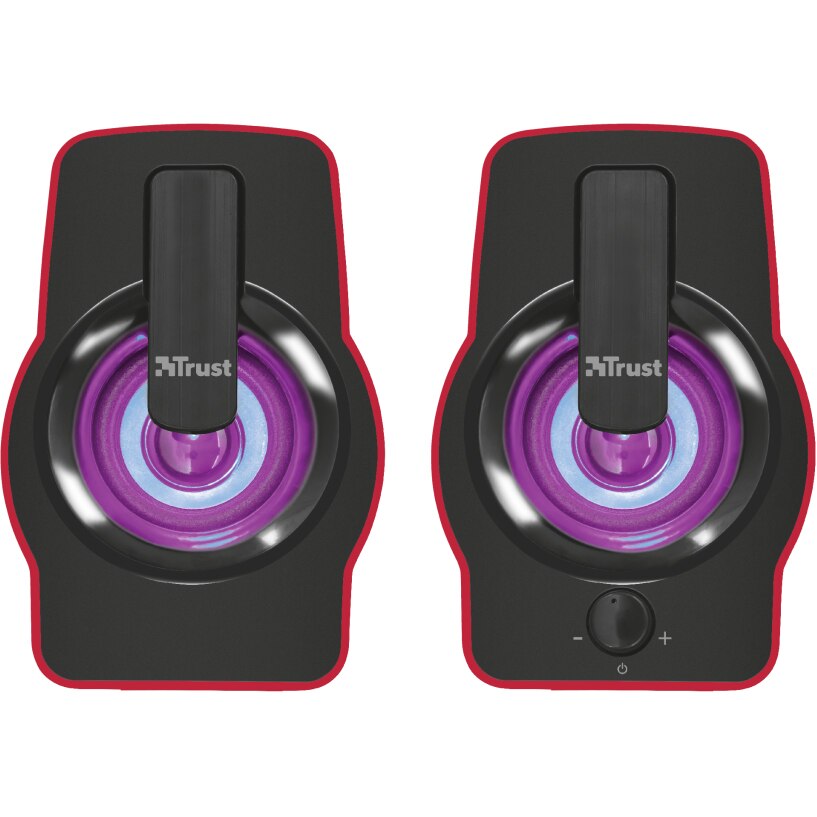 Boxe Trust Gemi RGB 2.0, Rosu - eMAG.ro