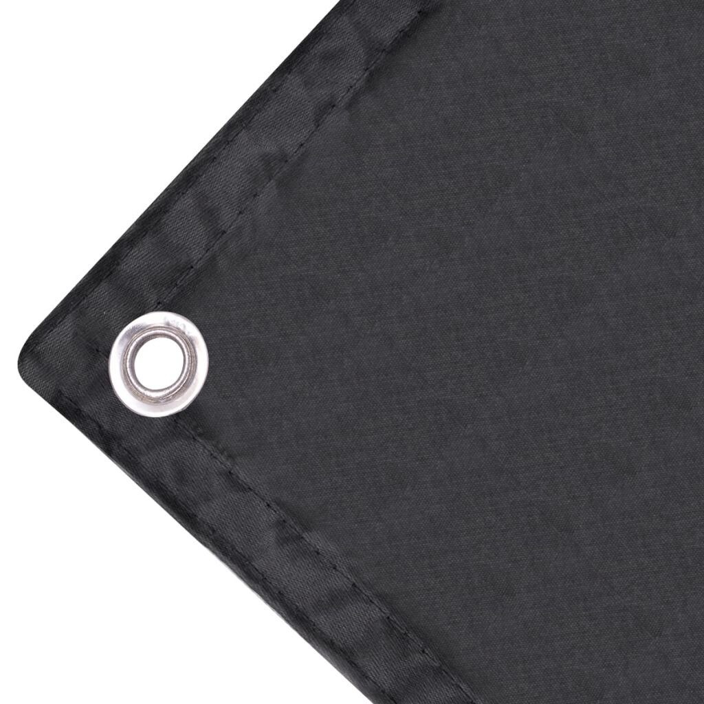 Paravan pentru balcon, vidaXL, Tesatura, 75 x 400 cm, Negru - eMAG.ro