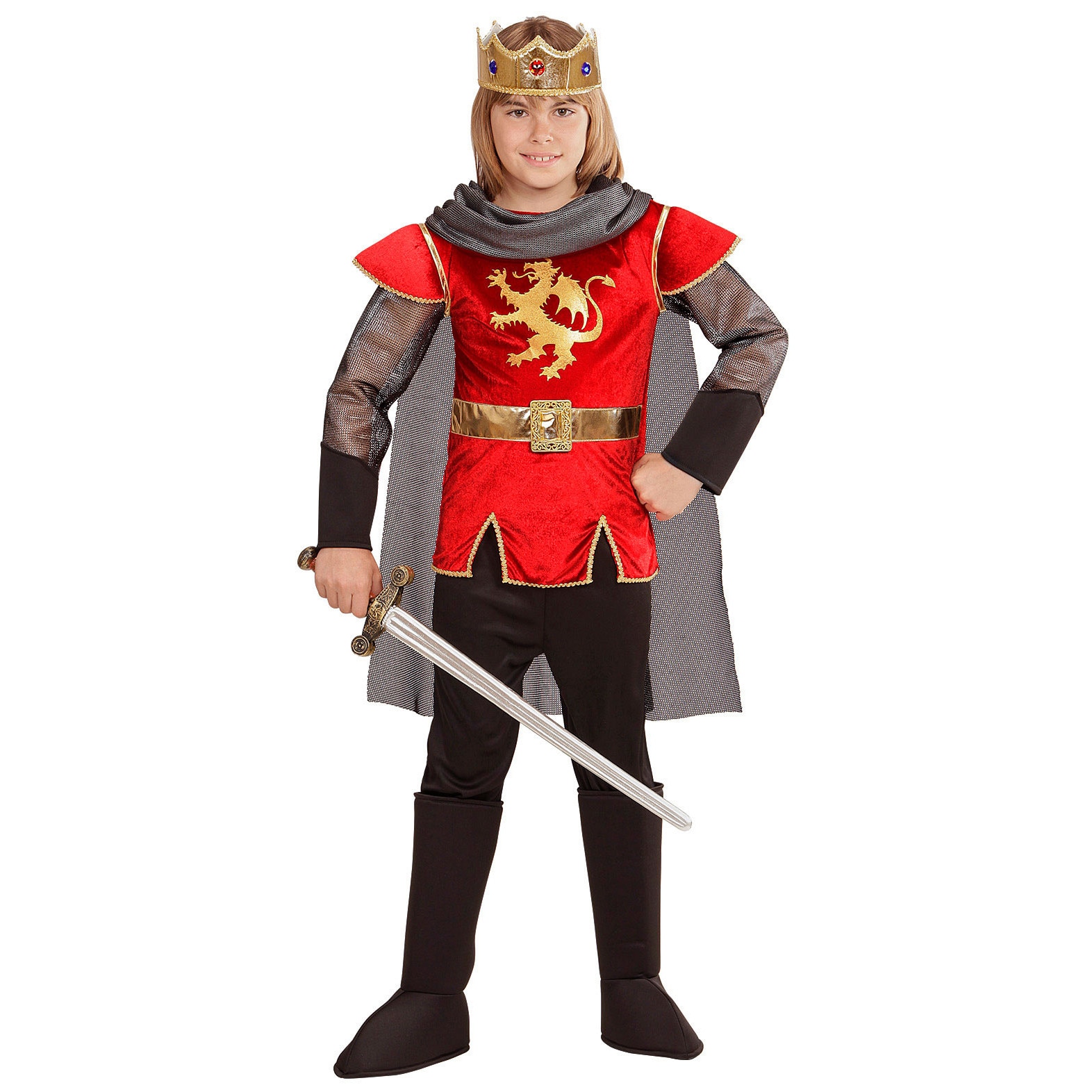 Costum Rege Arthur Rosu Widmann 4-5 ani - eMAG.ro