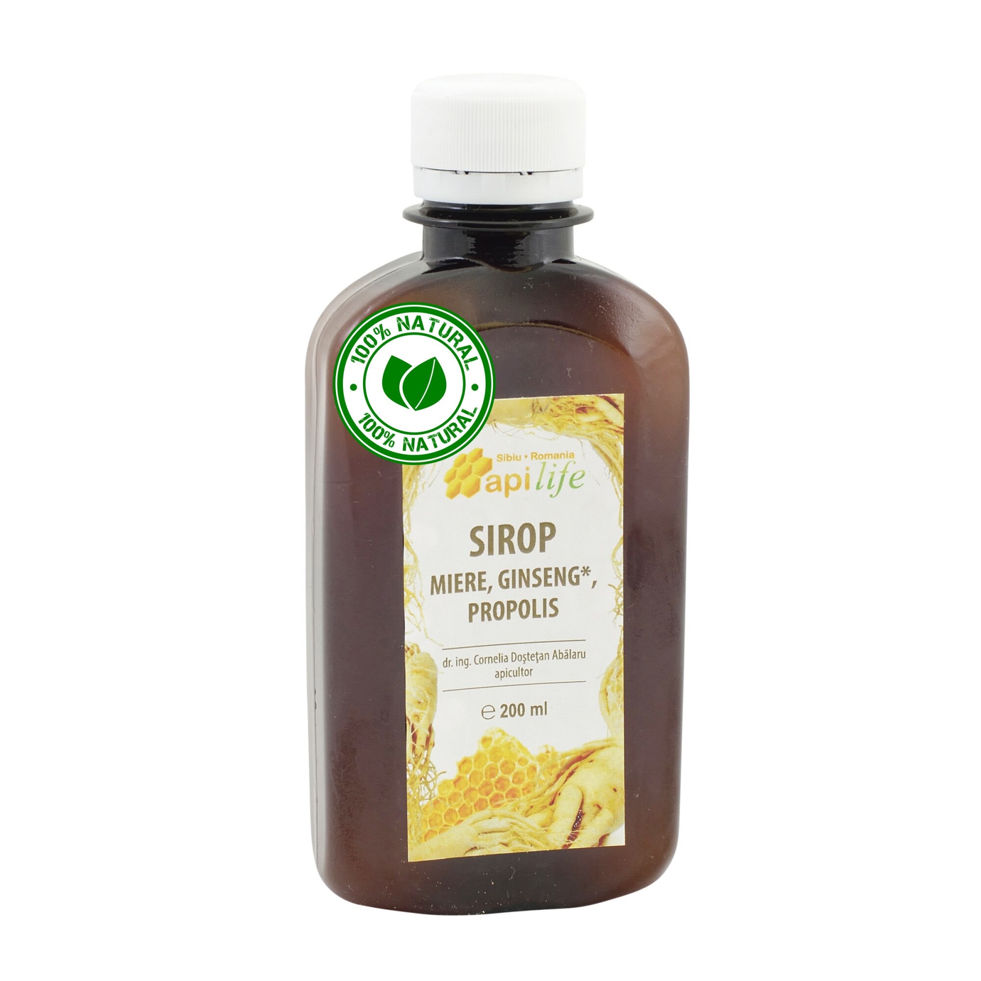 Sirop apiterapeutic cu miere, ginseng, propolis StrongLife - 200 ml ...