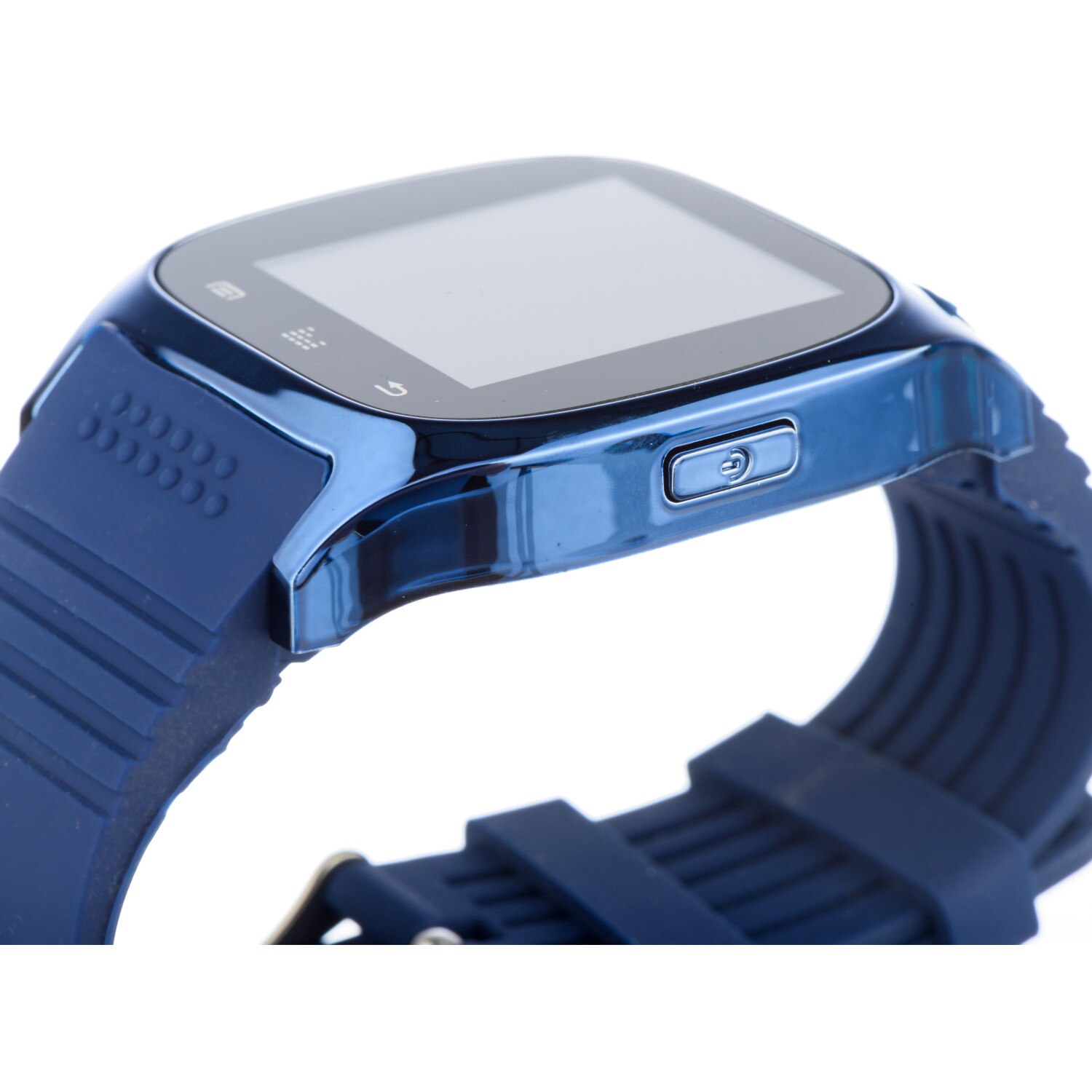 Часовник Smartwatch SW-AND, Bluetooth, Stopwatch, Метална корпус, Син ...