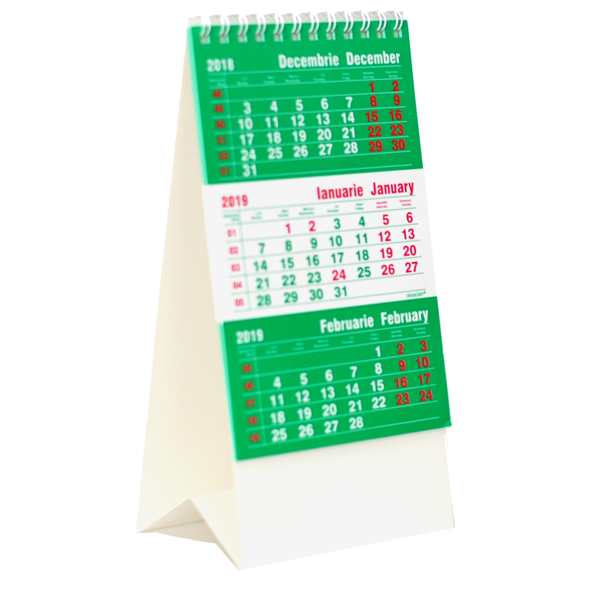 Calendar Triptic de Birou verde Urban - eMAG.ro