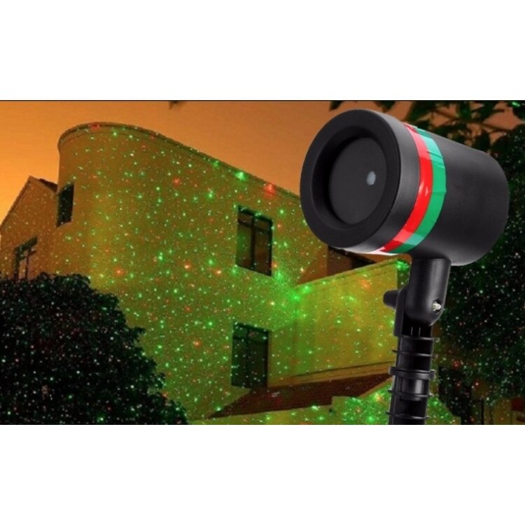 Proiector laser multicolor de exterior perdea, 2 leduri rosu si verde ...