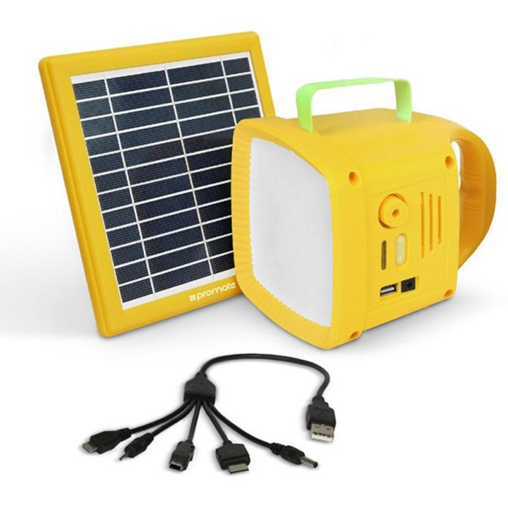 Proiector solar LED PROMATE SolarTorch-1, 90 lumeni, Boxa wireless ...