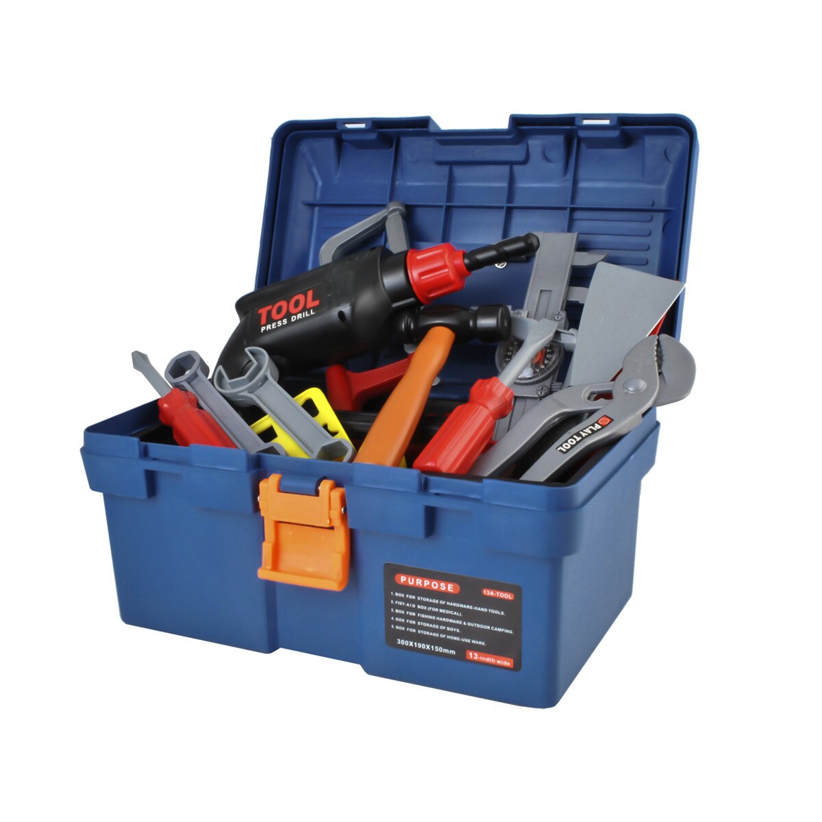 Trusa de scule pentru copii + ferastrau cu lant cu baterii, set 2 in 1 ...
