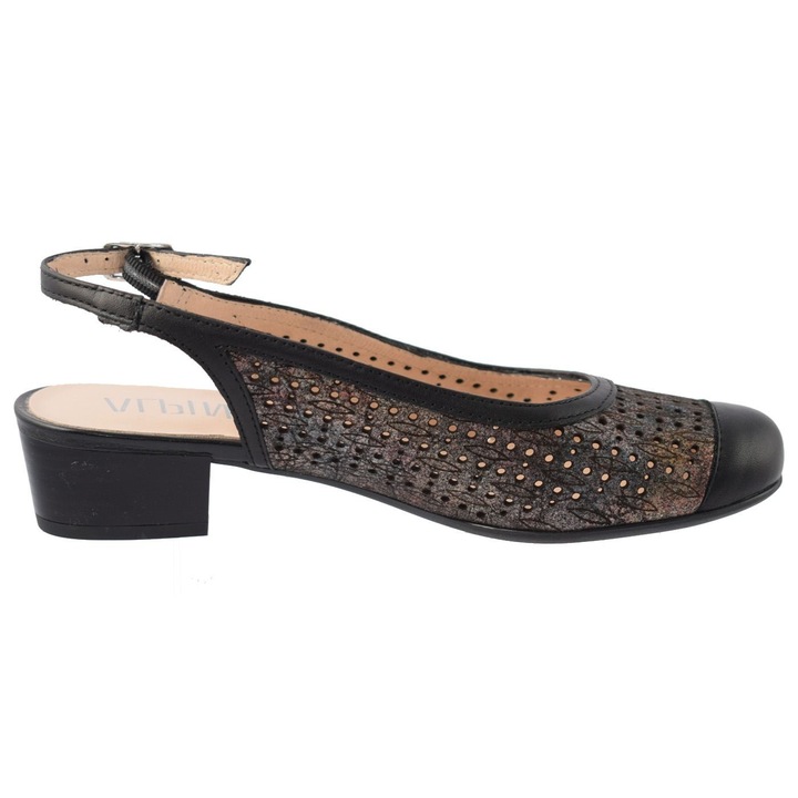 Sandale dama, din piele naturala, marca Alpina, 9J491-01-23, negru, 37 ...