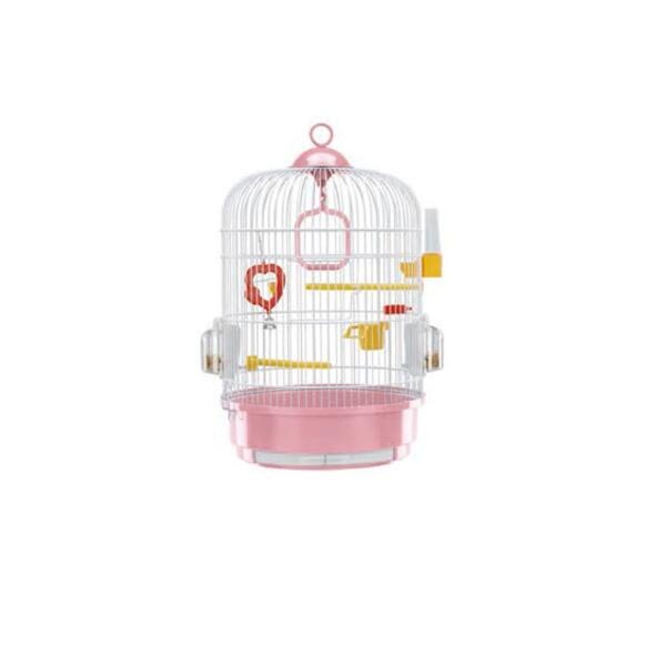 Cusca pentru pasari, Ferplast, Cage Regina White, 32.5x48.5 cm, Alb/Roz ...