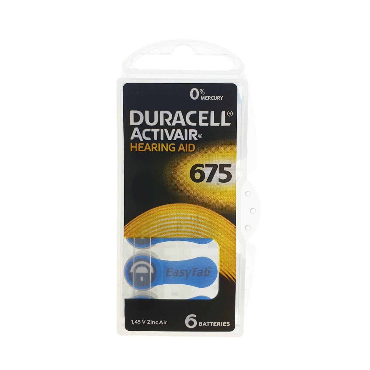 Baterii auditive Duracell ActivAir 675MF Hg 0% 650mAh 1.45V Set 1x ...
