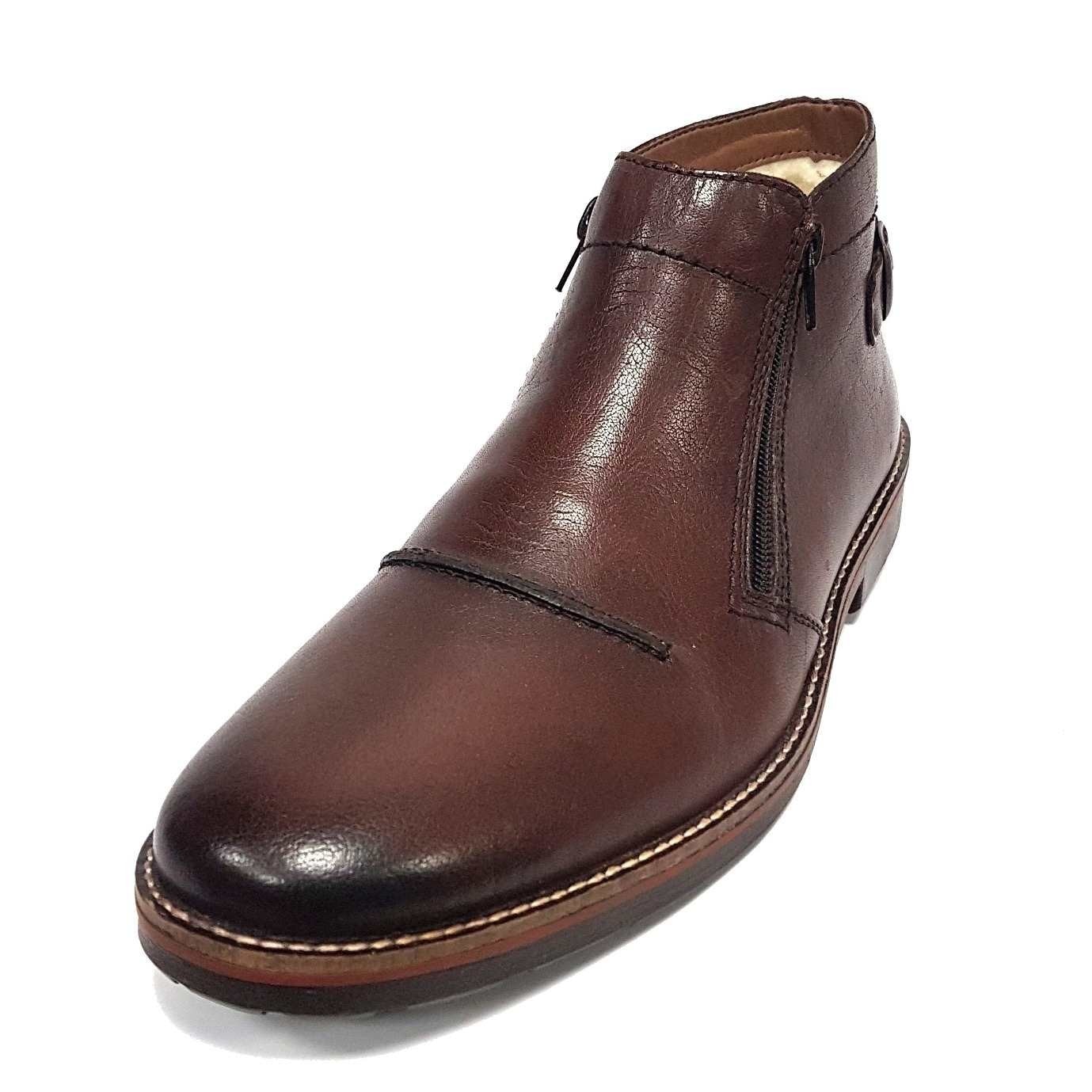 Ghete barbati, din piele naturala, Rieker, 35362-25-02-22, maro, 45 ...