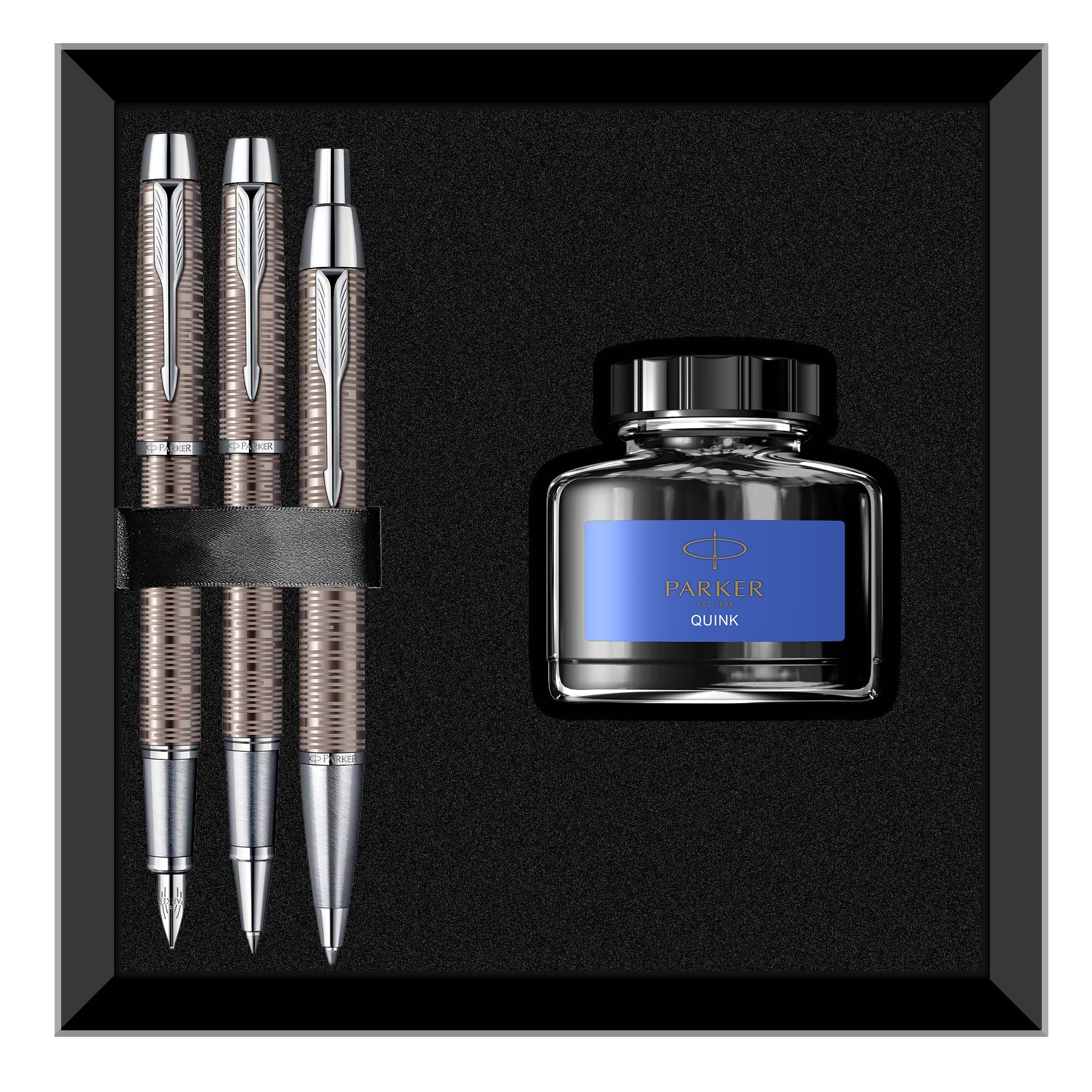Set Parker Stilou+Roller+Pix IM Premium Vacumatic Brown CT in caseta de ...