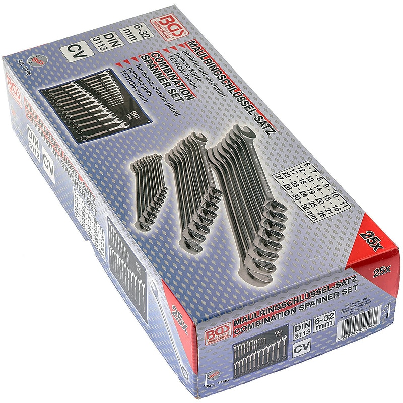 Set 25 Chei combinate, 6-32 mm, etui, BGS - eMAG.ro