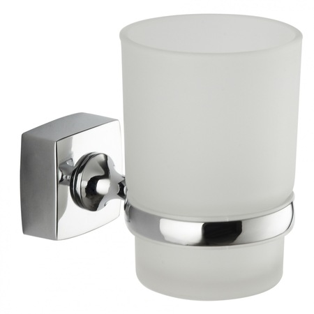 Pahar iMK® pentru toaleta, Cu suport, Sticla, Mat, Prindere pe perete ...