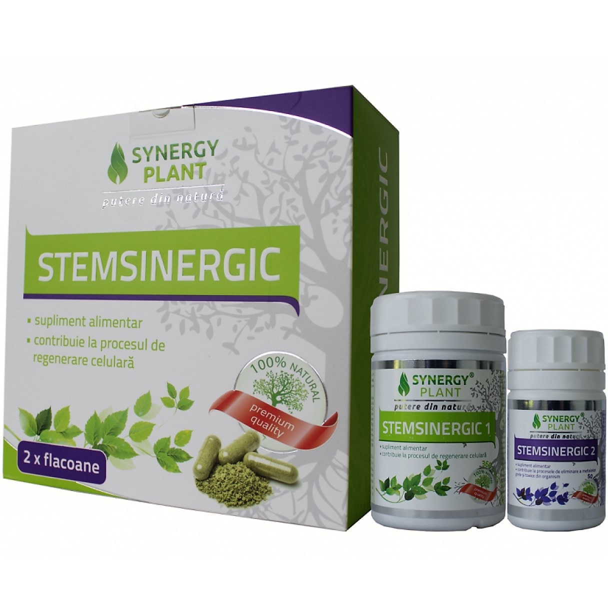 Supliment Kit StemSinergic regenerare celulara, 2 x flacoane, 50cps ...