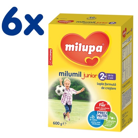 Multipack lapte de crestere Milupa Milumil Junior 2+, 6 buc, de la 2 ...