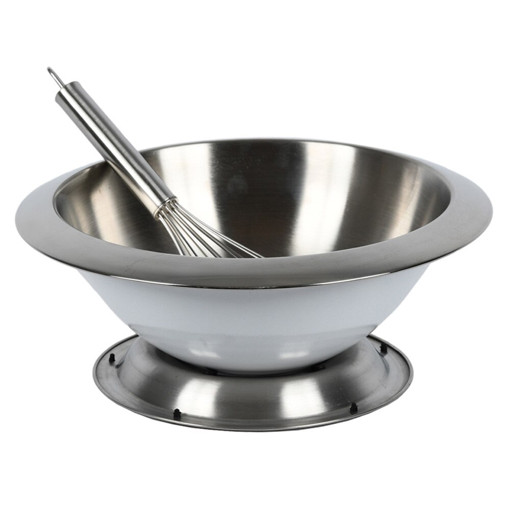 Bol mixare cu baza si tel, castron inox d 22.5 cm, pretabil pentru bain ...