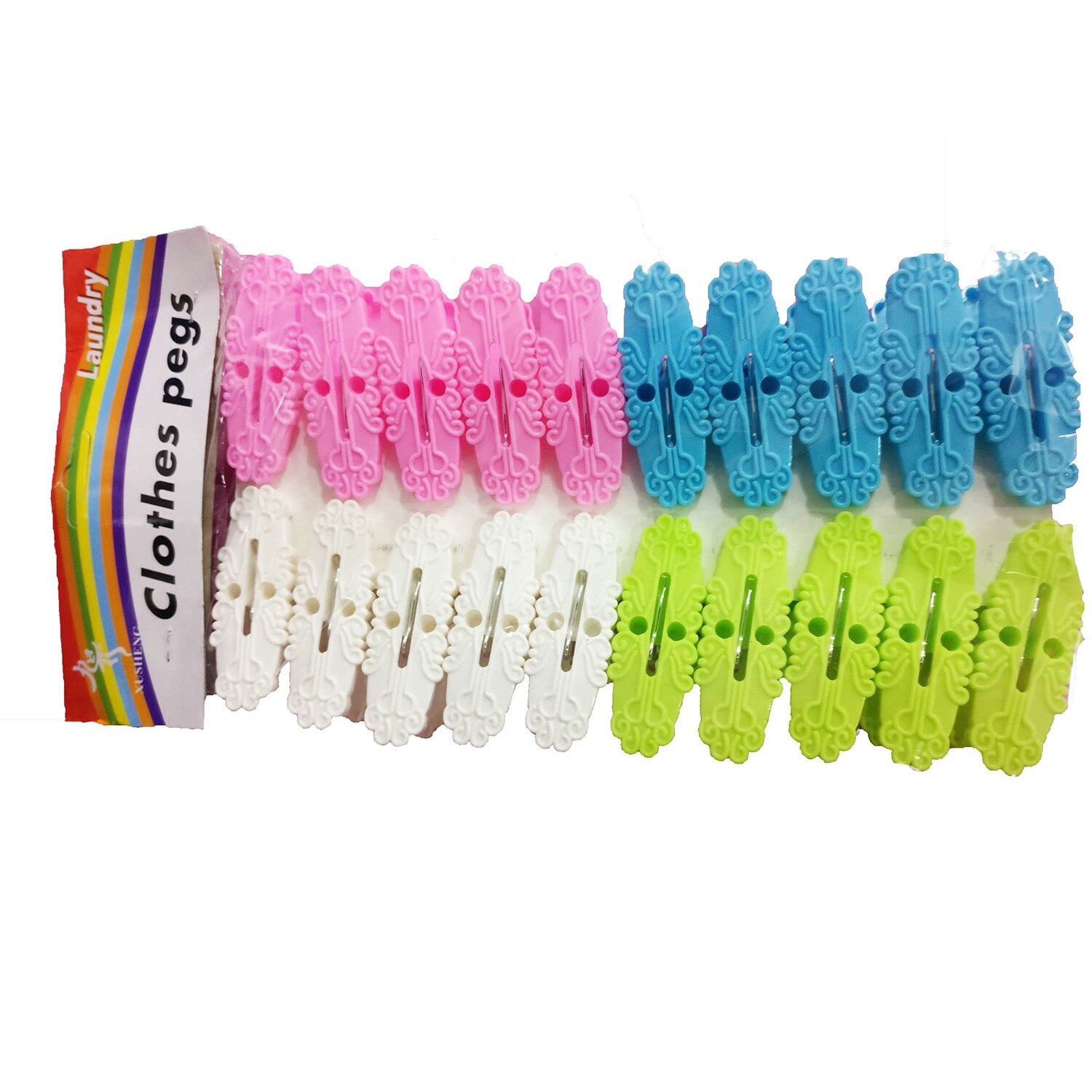 Carlige rufe set 20 bucati, Dantela Multicolor - eMAG.ro