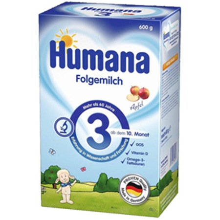 Lapte praf Humana 3 Prebiotic cu mar, 600g, de la 10 luni - eMAG.ro