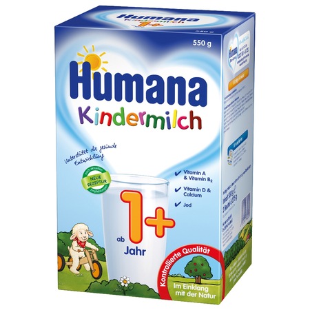 Lapte praf Humana Kindermilch 1+, 550g, de la 1 an - eMAG.ro