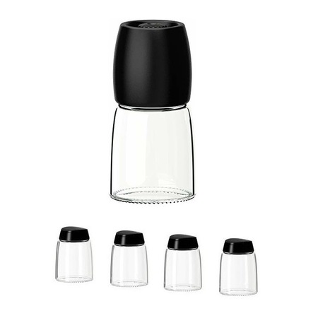 Set rasnita condimente si borcane mirodenii, sticla si portelan, cu ...