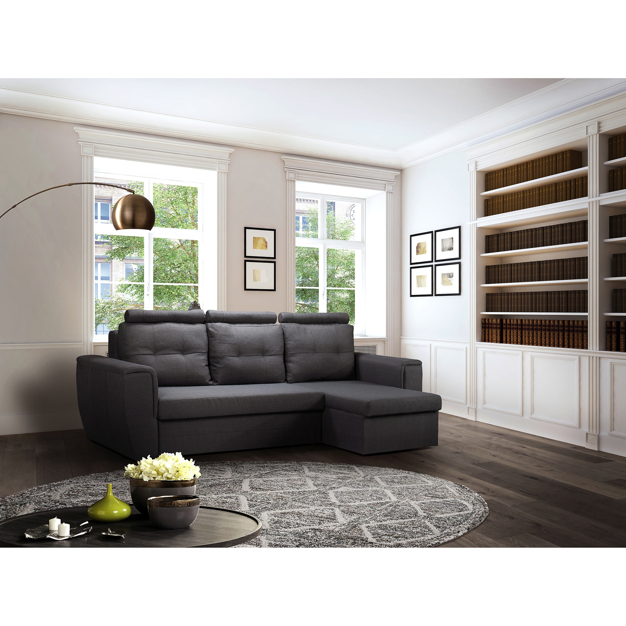 Coltar Kring Alf, material textil, 242 x 140 x 92 cm - eMAG.ro