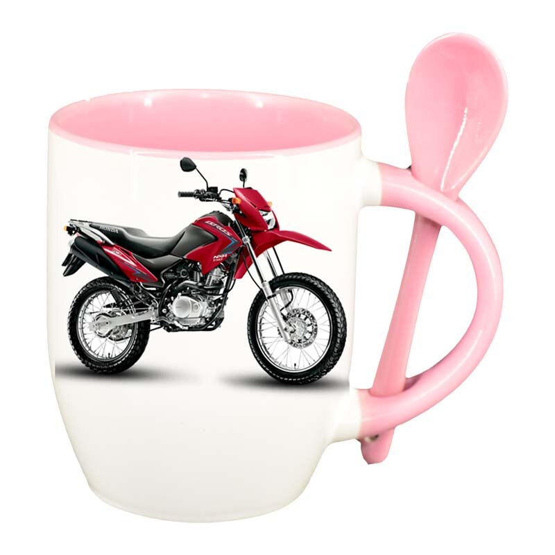 Cana Motor cu lingurita, interior roz, 330ml, D54 - eMAG.ro