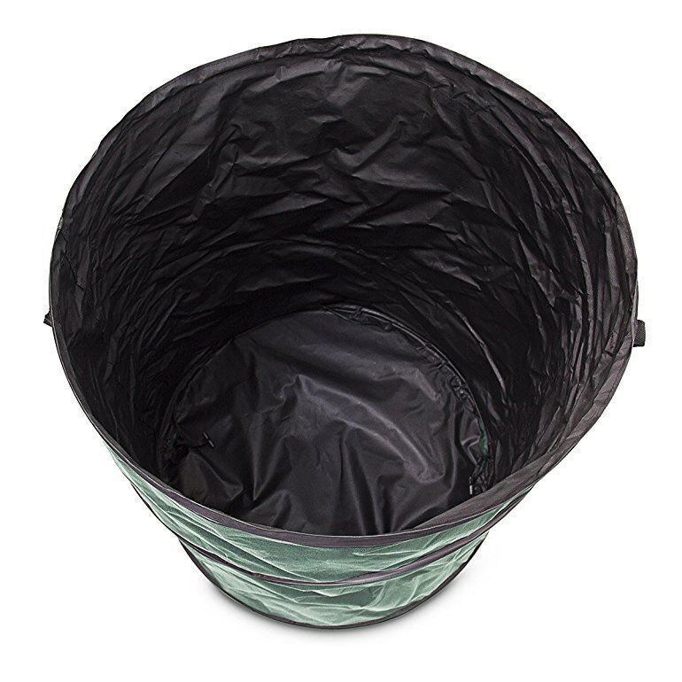 Cos din rafie pentru gradina, pliabil, cu manere, capacitate 73 L ...