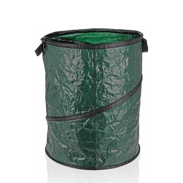 Cos din rafie pentru gradina, pliabil, cu manere, capacitate 73 L ...