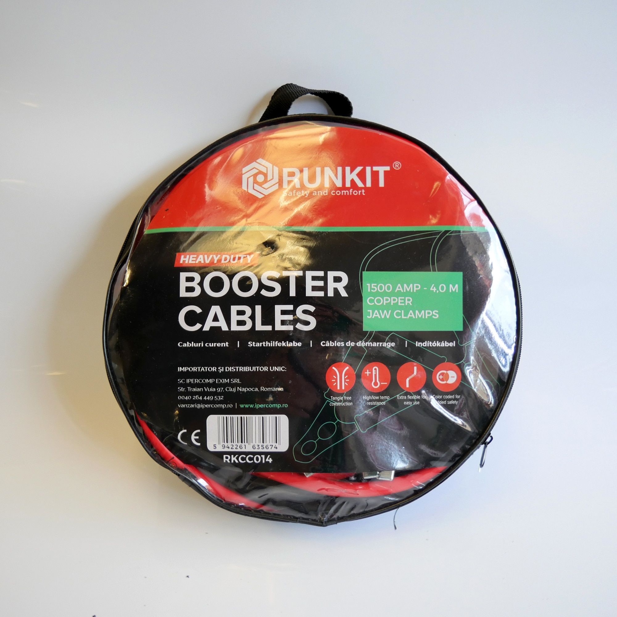 Cabluri transfer curent auto 1500A-4M husa fermoar RUNKIT - eMAG.ro