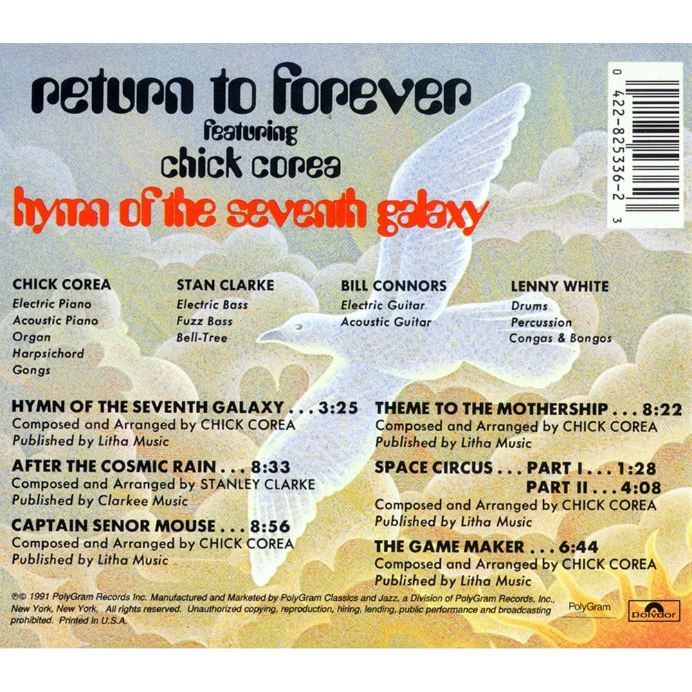 Return To Forever feat. Chick Corea - Hymn Of The Seventh Galaxy - CD ...