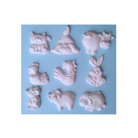 Set creatie figurine de pictat/colorat cu acuarele, culori acrilice ...